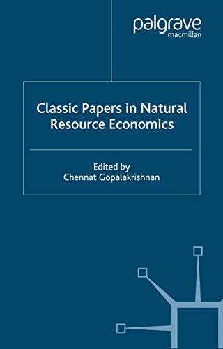 Classic Papers in Natural Resource Economics 9780333777633 | eBay