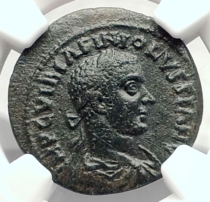 VOLUSIAN Authentic Ancient 251AD Roman Coin ALEXANDER TROAS Horse NGC ...