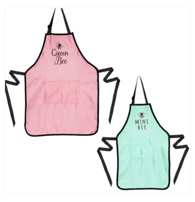 Evergreen Queen Bee & Mini Bee Mommy And Me Apron Set | eBay