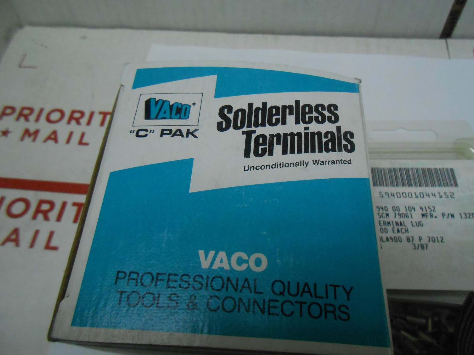 13206 VACO TERMINAL LUGS 500PCS 5 PACKS OF 100 EACH NEW OLD STOCK SIZE ...