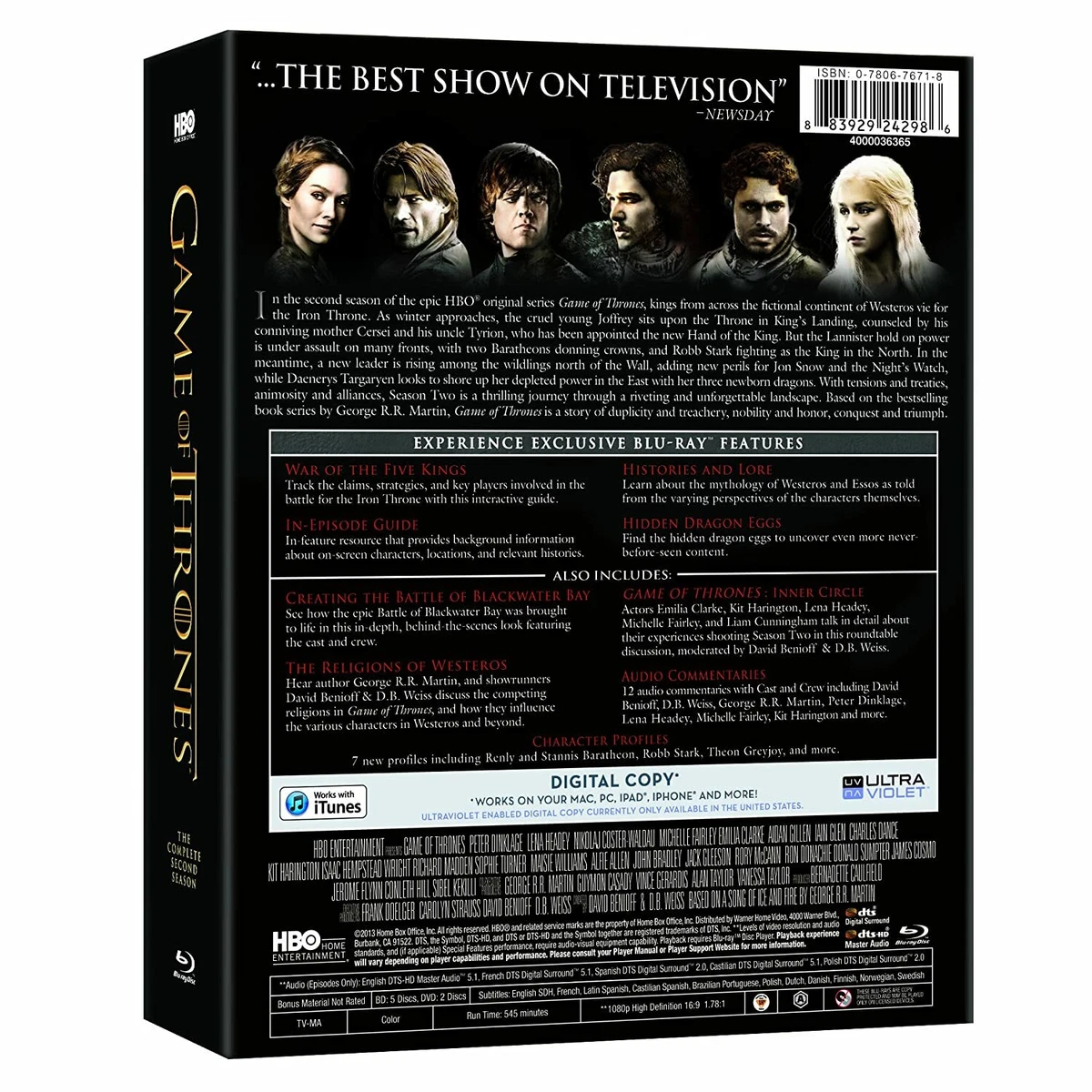 Game Of Thrones Season 2 Blu Ray Cover