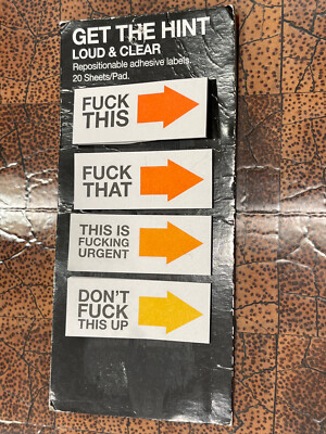 Get The Hint, Loud & Clear Exclamation Tags, Adhesive Labels | eBay
