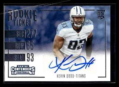 2016 Panini Contenders #284 Kevin Dodd Rookie Auto Tennessee Titans ...