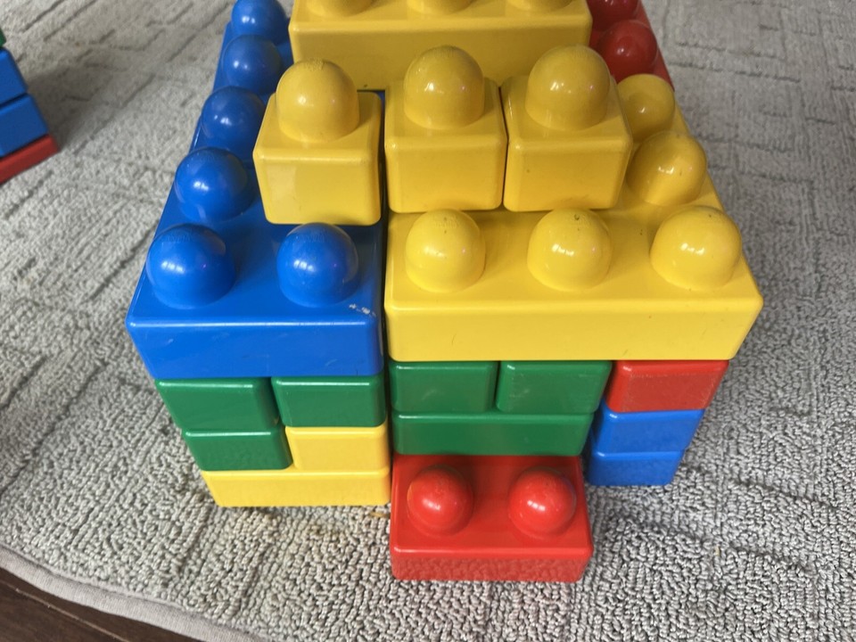 VTG Mixed Lot LEGO Duplo Primo 80 Pieces Baby Stacking Toy Car Giraffe ...