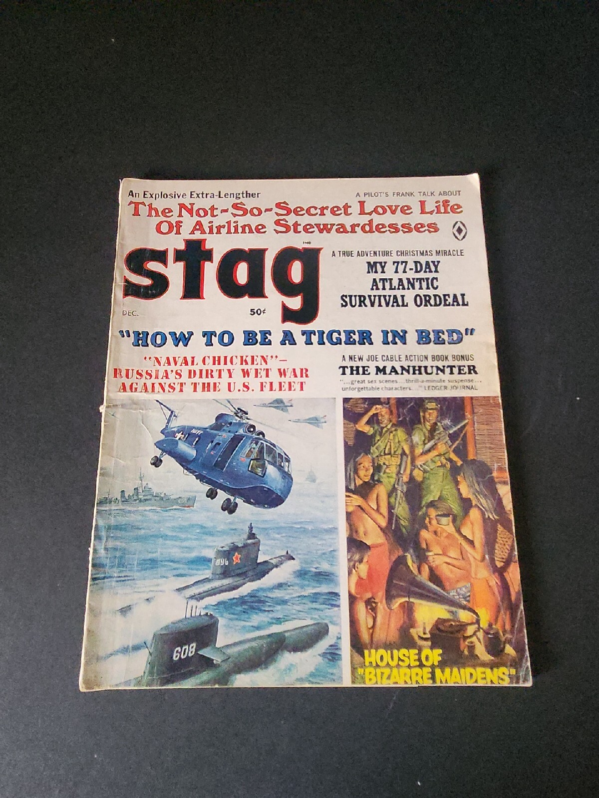 STAG DEC 1968 Men's Adventure Action Pulp Sex Ladies Combat Smut ...
