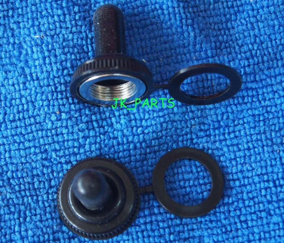10pcs 12MM Black Rubber Toggle Large switch hats Waterproof Boot Cover ...