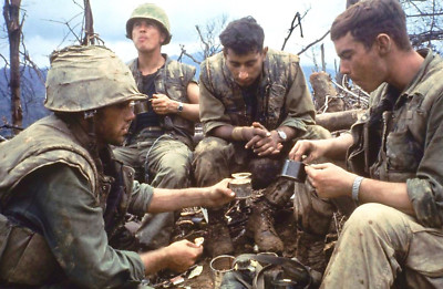 Vietnam War Photos -- US Soldiers Eating Rations | eBay