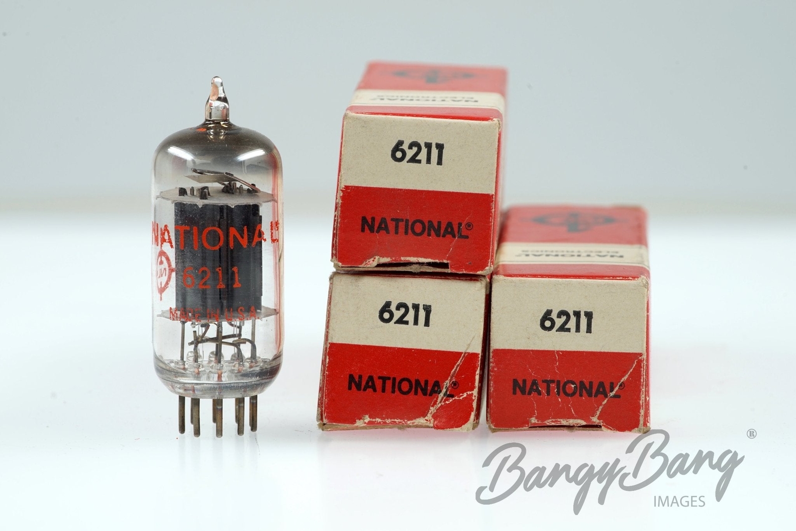 3 Vintage National 6211/6211A Noval Dual Diode Audio Vacuum Tube Valve ...