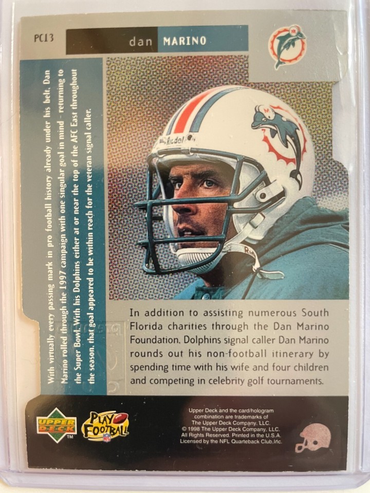 1998 Upper Deck Black Diamond Premium Cut Triple Diamond #PC13 Dan Marino (HOF) | eBay
