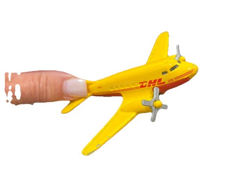 Vintage Matchbox 2003 Transport Plane DHL Yellow Die Cast Metal 4 ...