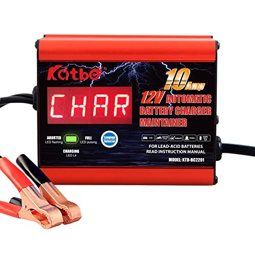 KATBO 10A 12V AUTOMATIC CAR BATTERY CHARGER AND MAINTAINER FLOAT ...