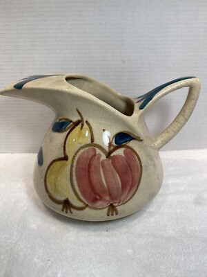 Vintage Puritan Pottery Apple Pitcher W/Ice Guard | eBay