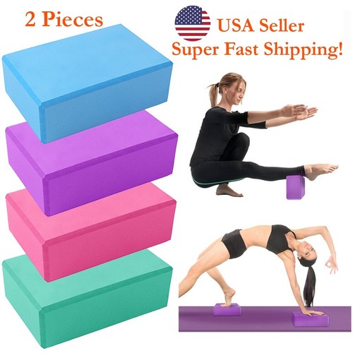 DH Yoga Block Brick Foam Sport Health Home Exercise Gym Tools 2pcs Pack ...