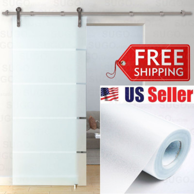 Home / Office Window Glass Privacy White Frosted EASY DIY Vinyl Wrap ...