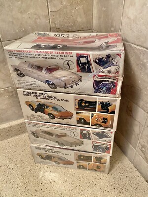 Lot Of 4 NIB Sealed AMT Studebaker Model Kits 1953 + Avanti Modern ...