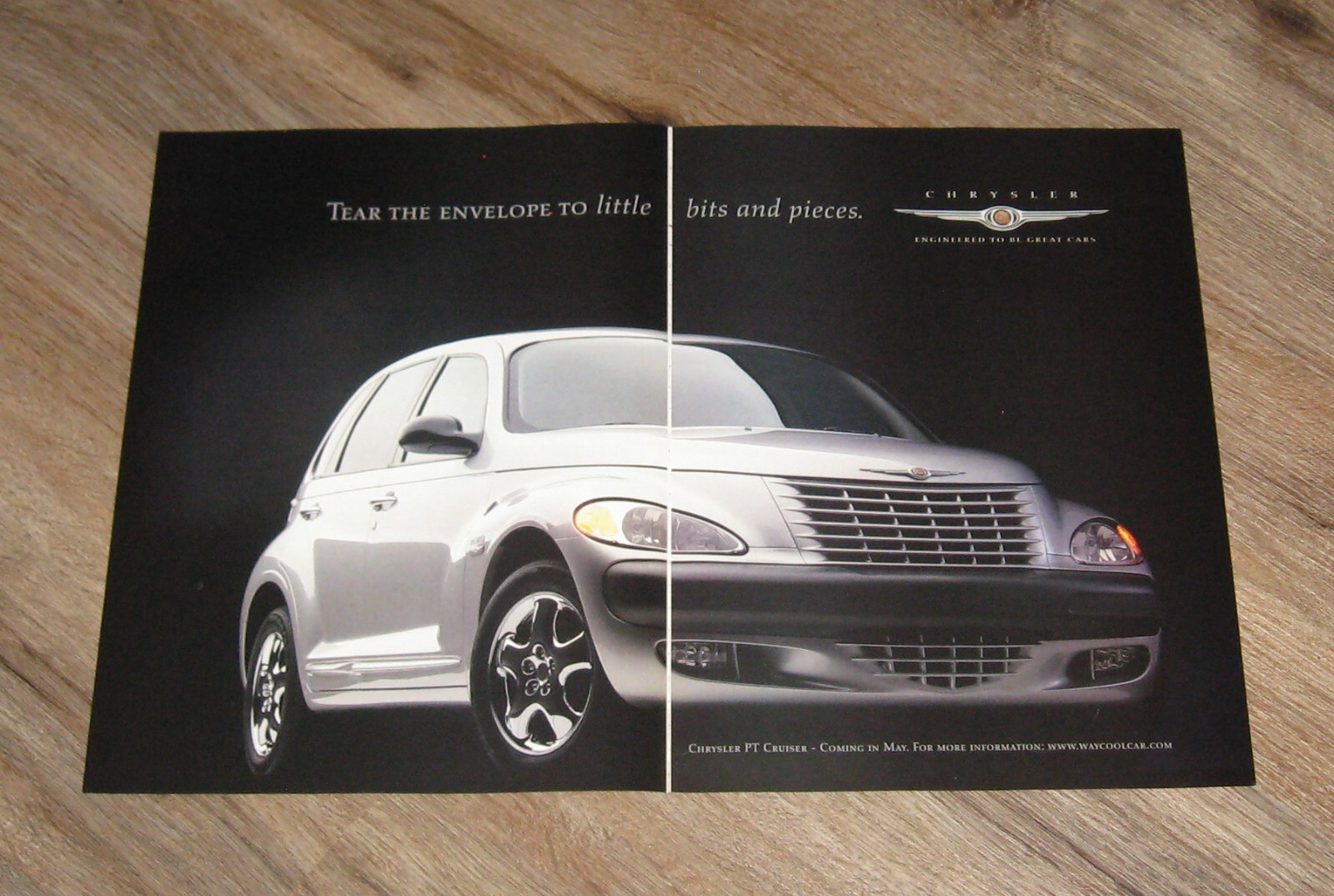 Chrysler Car AD 2000 PT Cruiser original TWO magazine pages ...