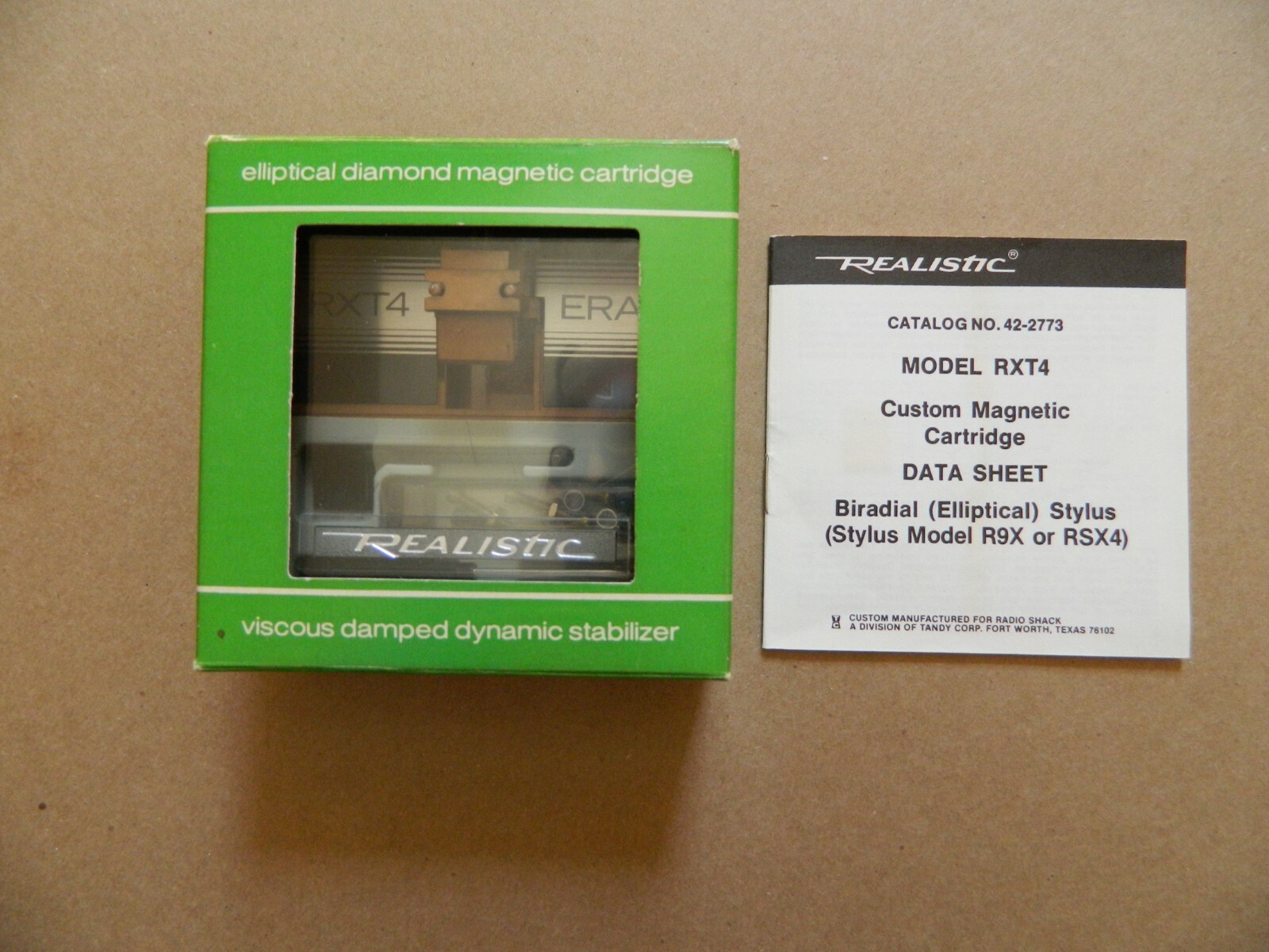 SHURE (REALISTIC) MODEL RXT4 PHONO CARTRIDGE IN ORIGINAL PACKAGING ...