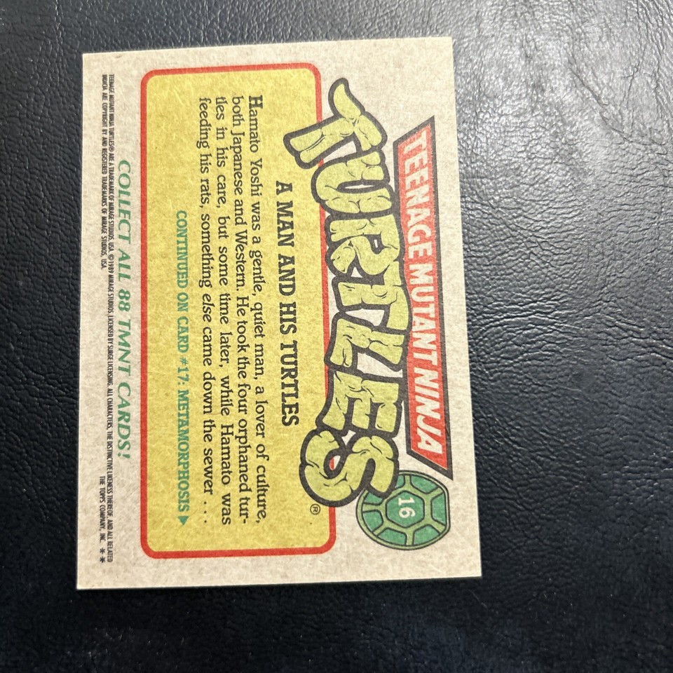 Jb101a Teenage Mutant Ninja Turtles 1989 Topps #16 Hamato Yoshi Hey Man ...