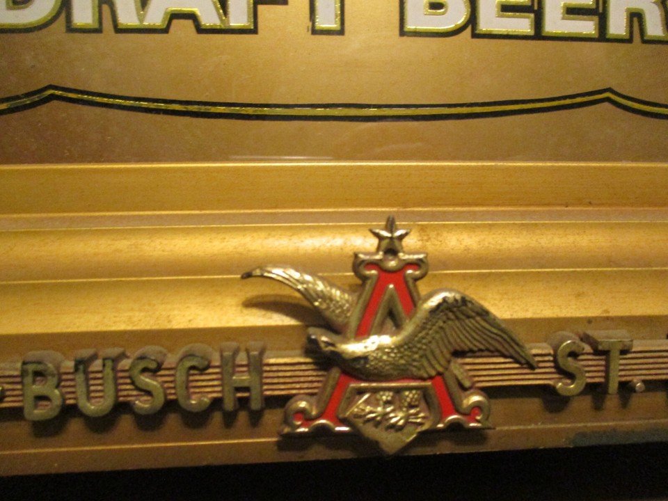 ANHEUSER-BUSCH ST. LOUIS MO PROUDLY SERVING BUDWEISER DRAFT BEER GLASS ...