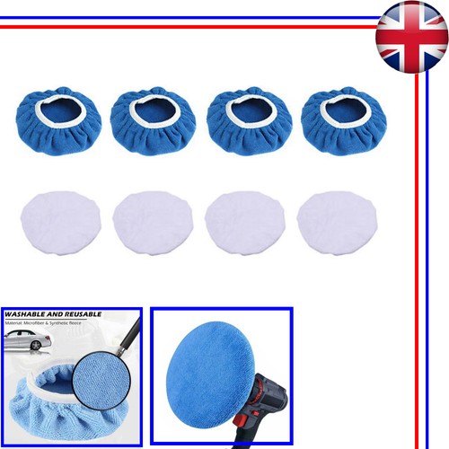 8Pcs 6 Inch Wool Polishing Bonnet Set for Car Waxing and Buffing | eBay UK