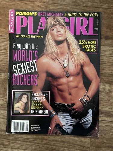 NM PLAYGIRL AUGUST 1993`* BRET MICHAELS * GARY HARTWELL* ED GAUT *DREW ...