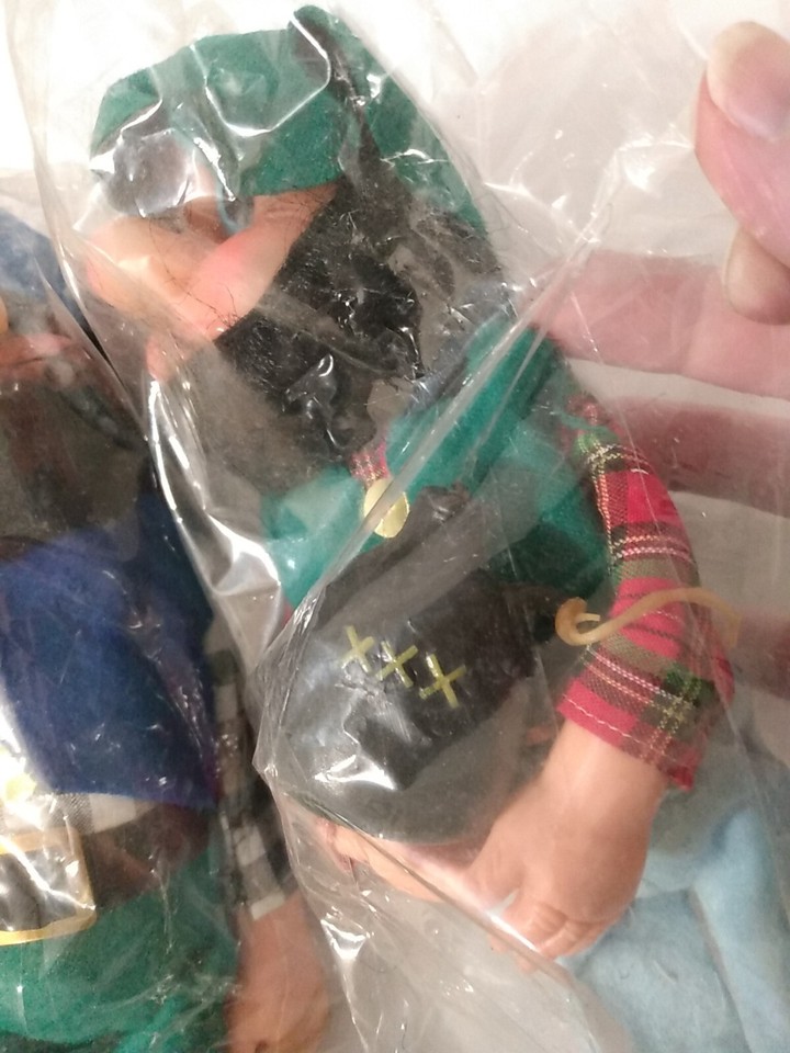 Lot of 5 Vintage Hobo Hillbilly Redneck 12" Tall Doll Figurines Hong ...