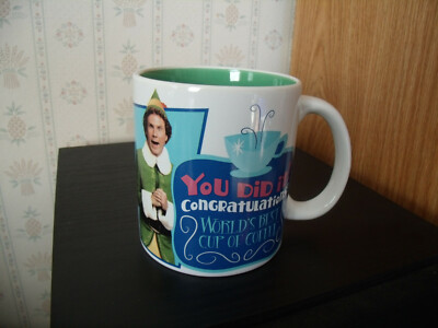 ELF MOVIE MUG "YOU DID IT CONGRATULATIONS" WORLD'S BEST CUP OF COFFEE ...