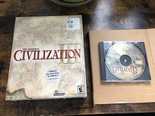Sid Meier's Civilization 3 III (PC, CD 2001) with Box & Manual 95/98/Me ...
