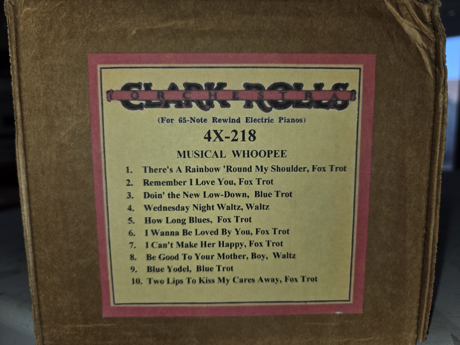 4X-roll 4X-218 RECUT Nickelodeon Roll Musical Whoopee | eBay