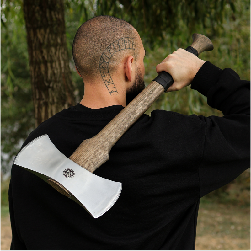 Double Bit Viking Axe Functional Dual Blade Camping and Chopping ...