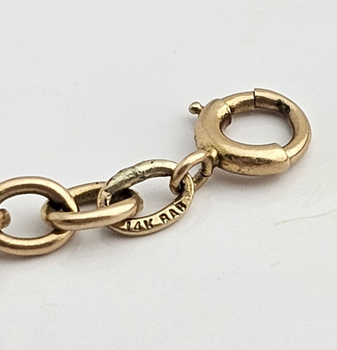Antique B.A. Ballou 14K Rose Gold Oval Link Bracelet 7 1/4" BAB | eBay