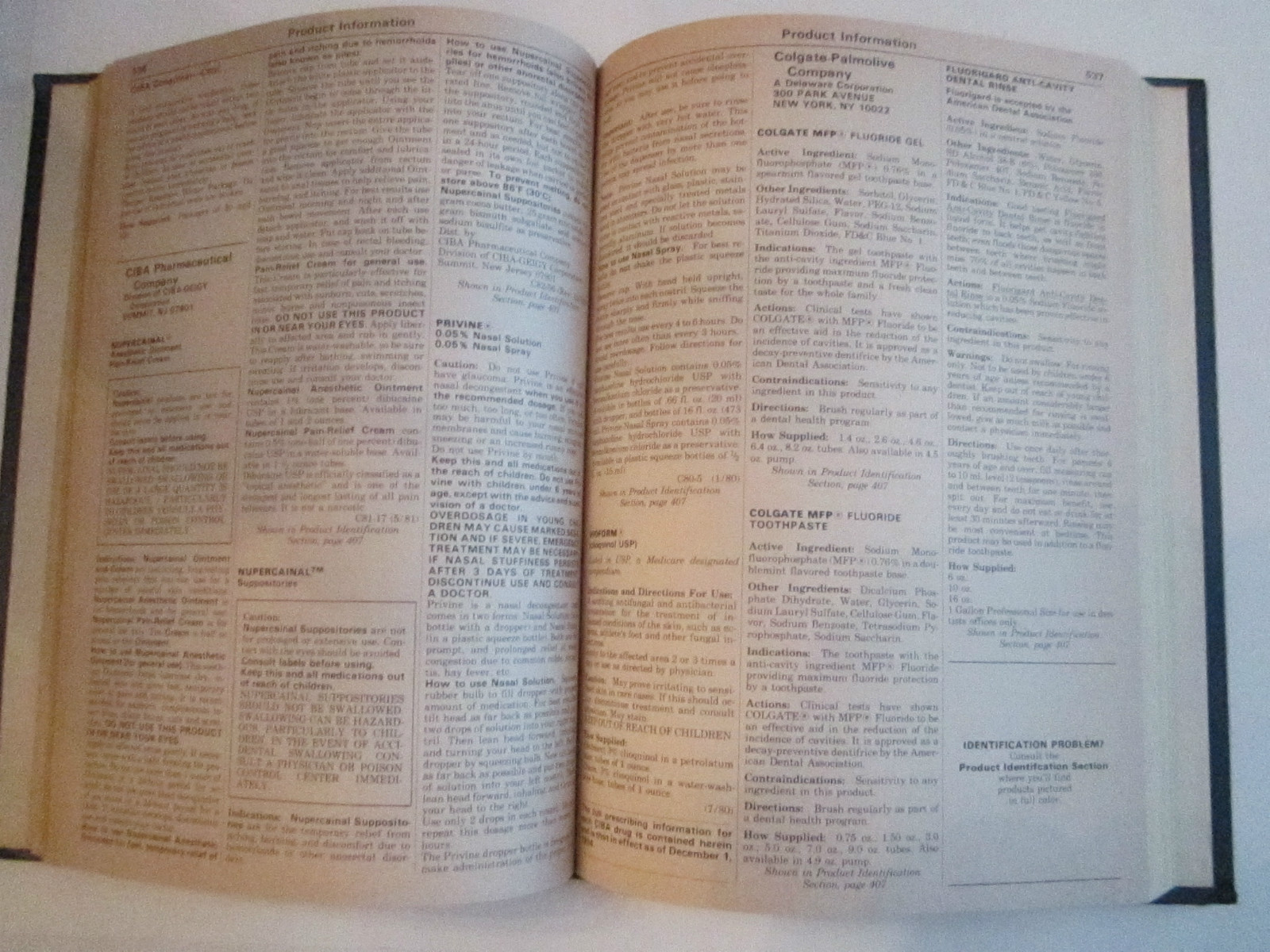 1985 6TH EDITION PHYSICIAN'S DESK REFERENCE BOOK FOR NONPRESCRIPTION ...