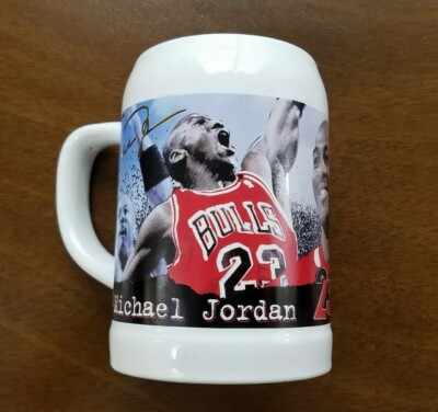 Michael Jordan 23 Chicago Bulls NBA Upper Deck Mug Stein Coffee Cup ...