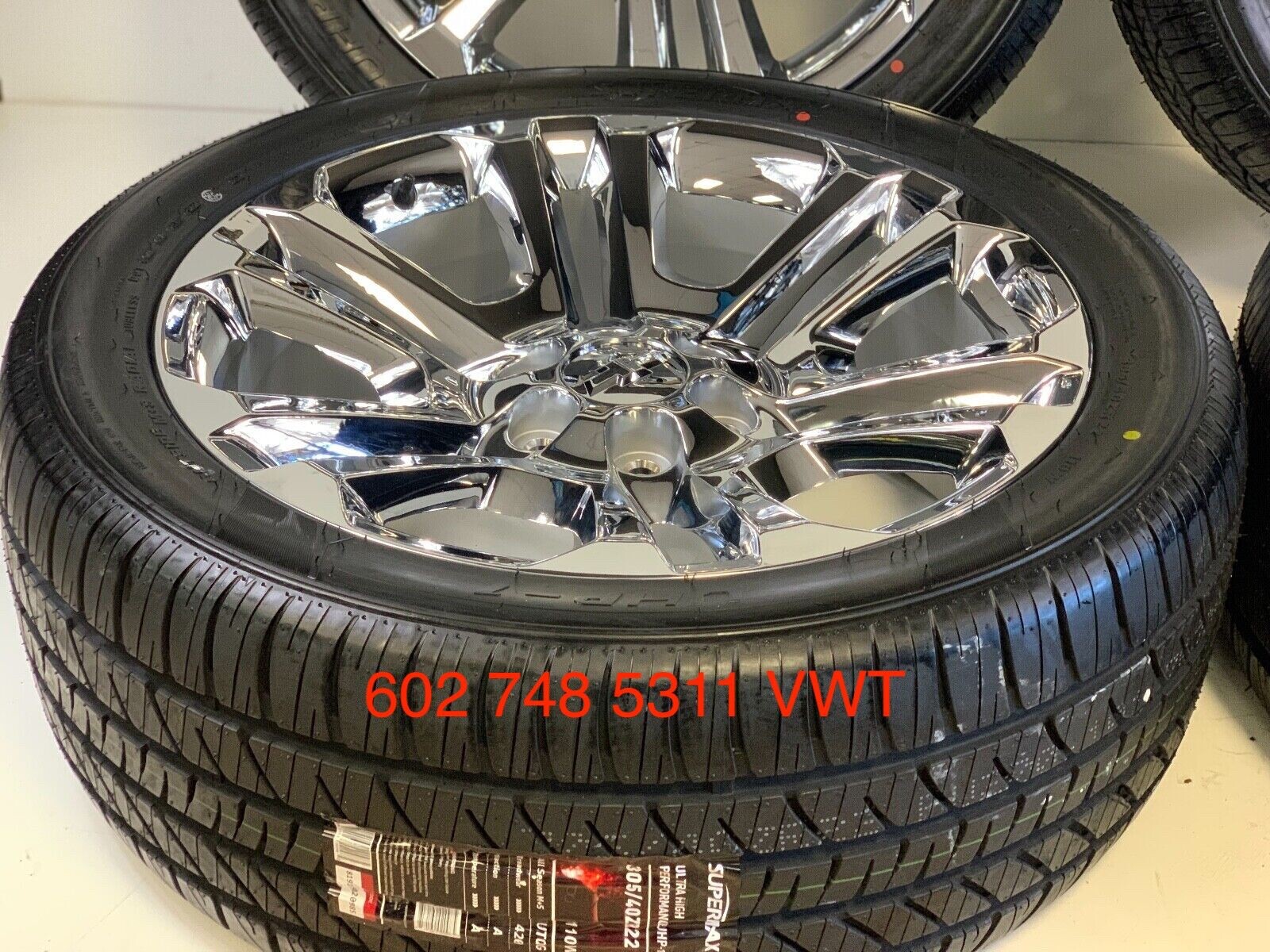 22" OEM FACTORY CHROME CADILLAC CHEVY SILVERADO GMC SIERRA WHEELS RIMS ...