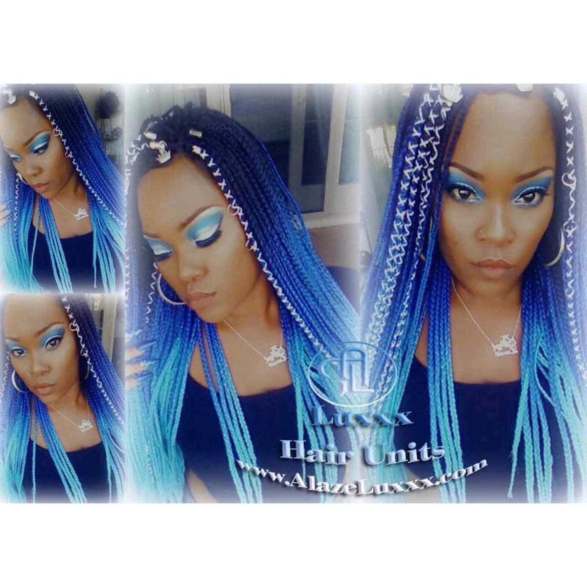 Blue Individual Braids