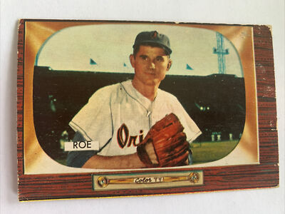 1955 Bowman Baseball Card #216 Preacher Roe Baltimore Orioles Vg+ Free ...
