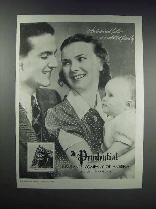 1938 Prudential Insurance Ad - A Protected Family | eBay