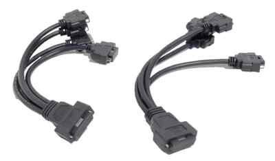 LOT OF 2 - MATROX 16104-01 BLACK SPLITTER CABLE QUAD HEAD KX-20 DVI | eBay