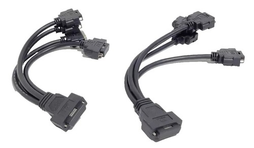 LOT OF 2 - MATROX 16104-01 BLACK SPLITTER CABLE QUAD HEAD KX-20 DVI | eBay