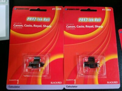 2 PK Porelon PR42 Calculator Ink Roller Black/Red 11203 | eBay