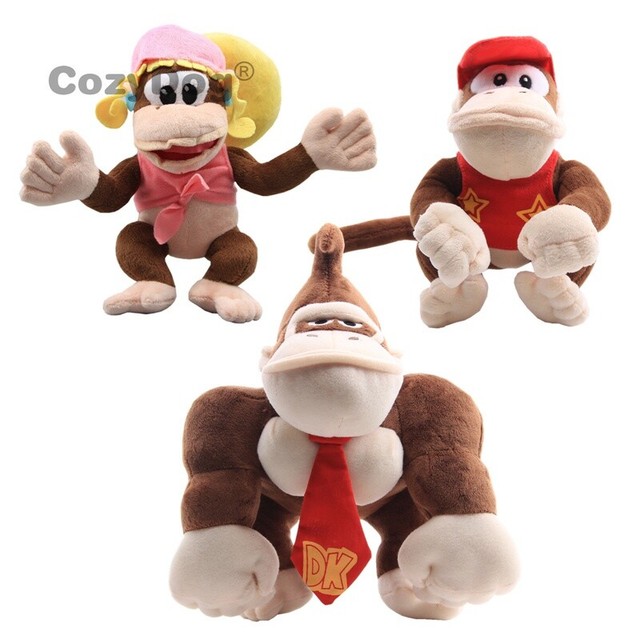 Super Mario Donkey Kong Diddy Kong Dixie Kong Plush Toys Stuffed Animal ...