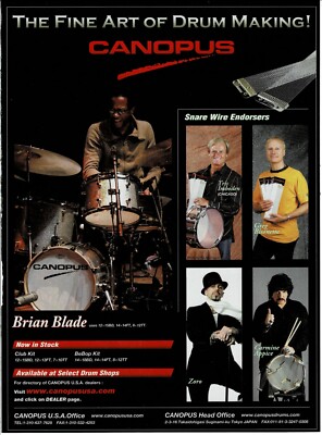 CANOPUS SNARE WIRE - BLADE / ZORO / APPICE / IMBODEN / BISONETTE - 2006 ...