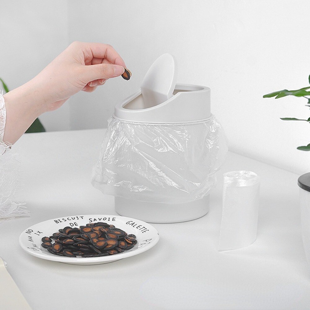 Clean with Cover Small Trash Can Garbage Can Desk Dustbin Mini Desktop ...