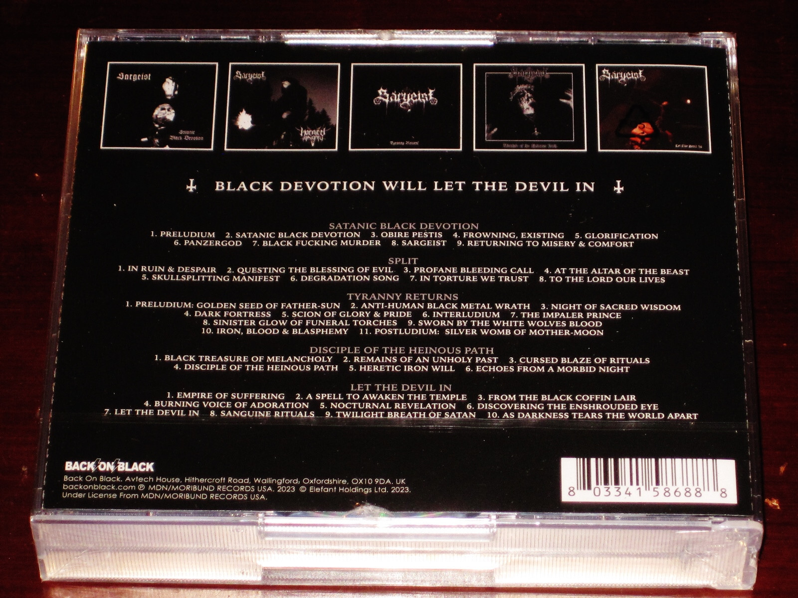 Sargeist: Black Devotion Will Let The Devil In - Satanic, Path 5 CD Box ...