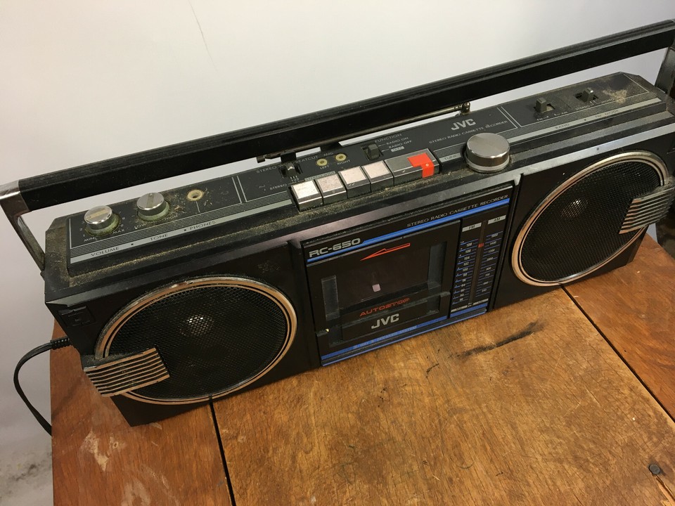 Vintage JVC RC-650 Stereo Radio Cassette Recorder Tape Player Boombox ...