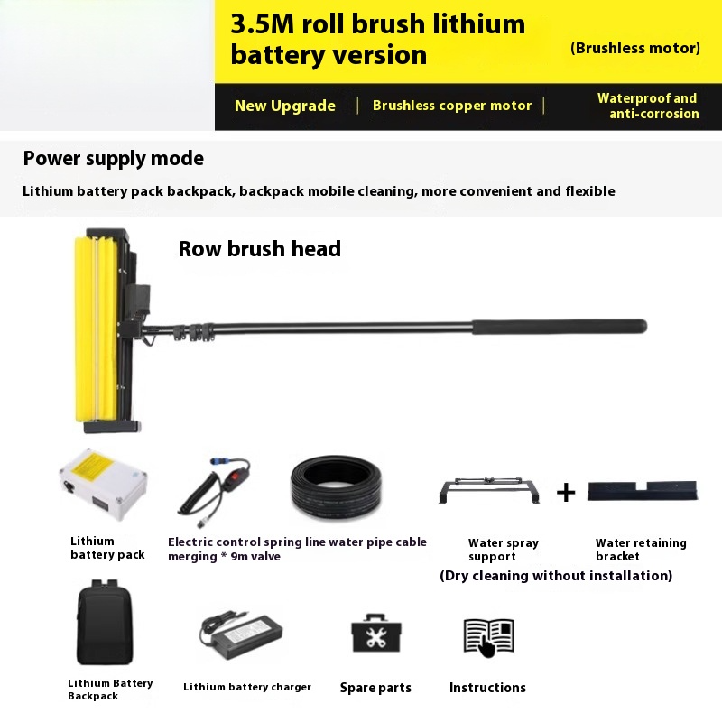 Solar Cleaning Robot Panel Electric Cleaning Brush Panel Cleaning Tools ...