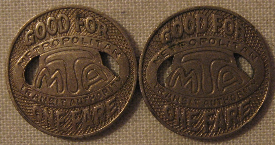 Vintage Los Angeles Metropolitan Transit MTA Tokens Lot of 2 whotoldya ...