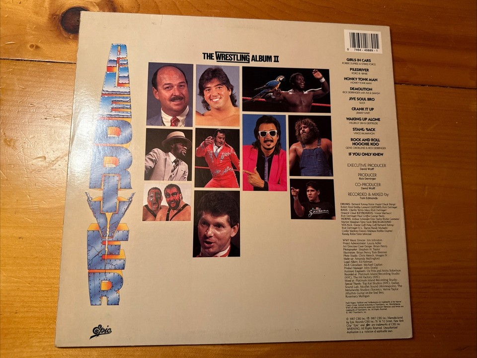 WWF The Wrestling Album + II Piledriver 85/87 Epic BFE 40223/E 40889 ...