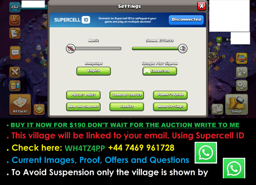 TH17 XP 262 HEROES 100/100/90/75/50,all equipment & skin 190$ change ...