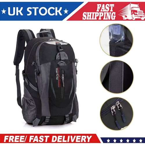 40L Large Waterproof Backpack Bag Camping Walking Hiking Outdoor Travel ...